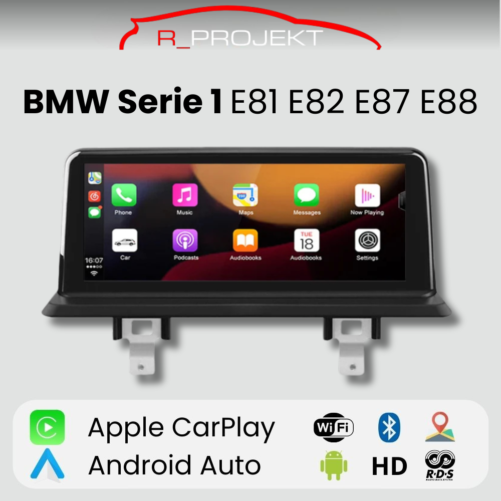 Touchscreen-Radio Android Auto Carplay BMW Serie 1 E81 E82 E87 E88 2005–2012 – R_PROJEKT