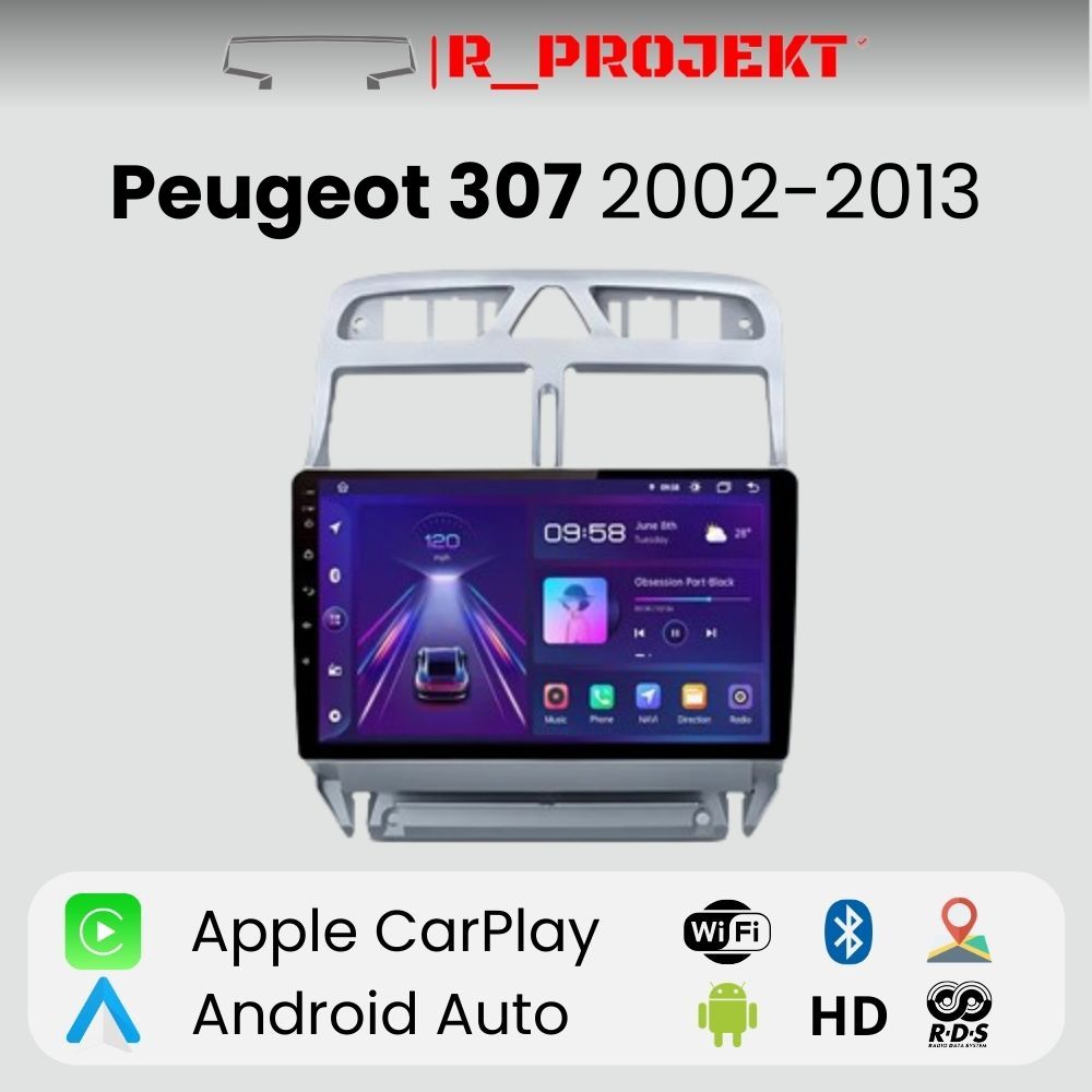 Pantalla Táctil radio Android Auto Carplay Peugeot 307 307CC 307SW 2002 - 2013 – R_PROJEKT