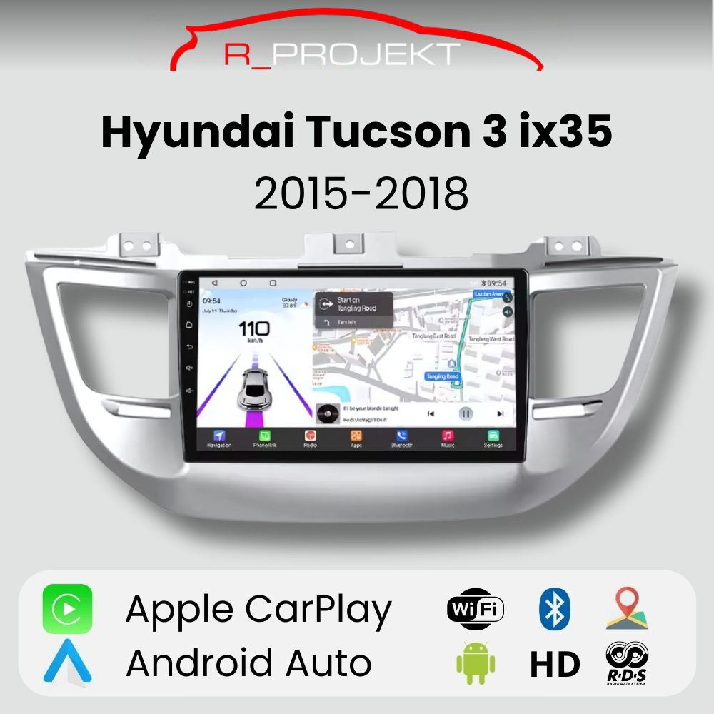 Touch Screen radio Android Auto Carplay Hyundai Tucson 3 ix35 2015 ...