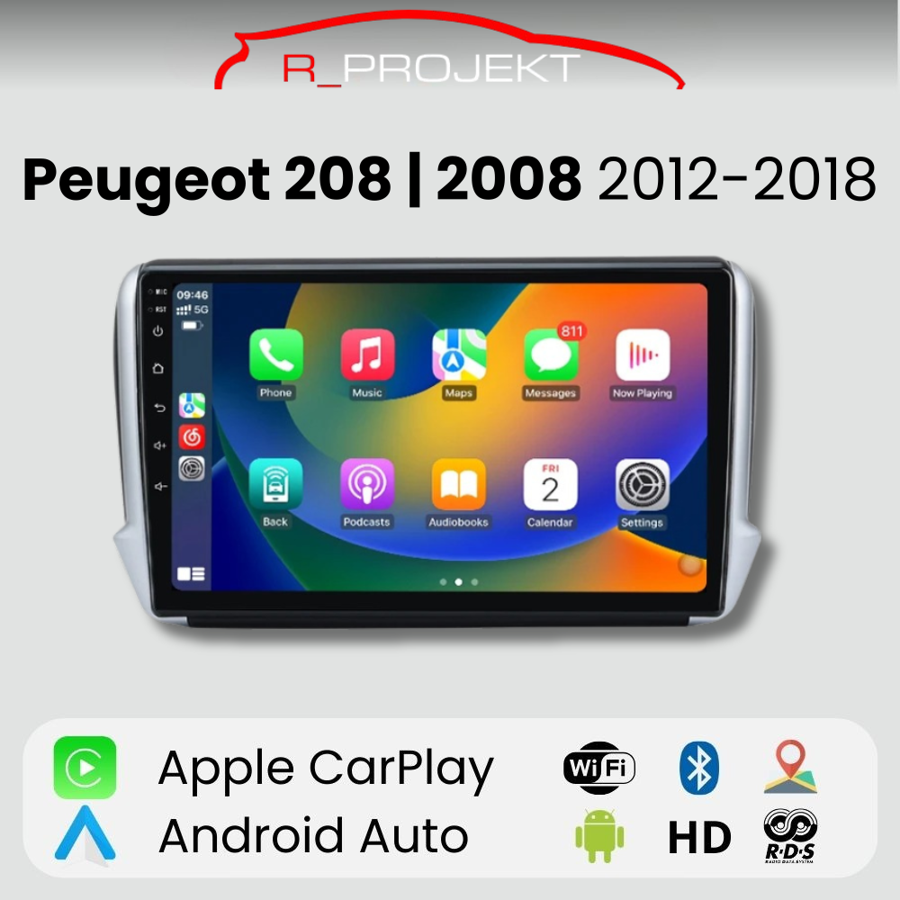 Android Radio Peugeot 208 2008 (2012-2018) | CarPlay GPS – R_PROJEKT
