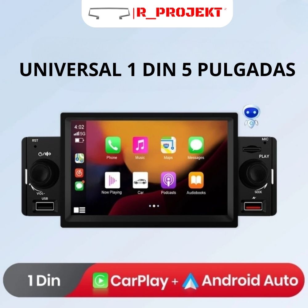Pantalla Universal 1 DIN Radio Android Auto Carplay 5 Pulgadas – RProjekt